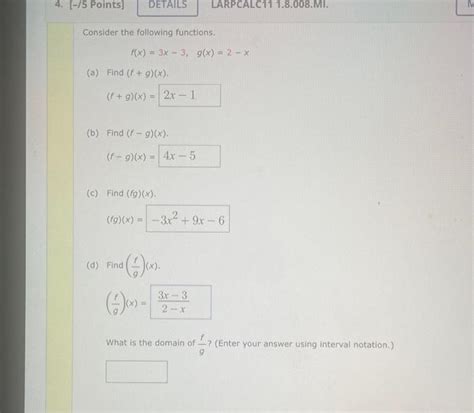 solved consider the following functions f x 3x−3 g x 2−x