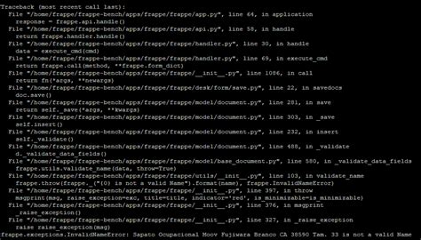Version 13 Frappeexceptionsinvalidnameerror · Issue 22395 · Frappeerpnext · Github