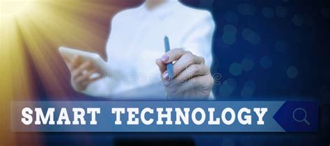 Hand Writing Sign Smart Technology Word Written On Used To Protect And Prevent Errors In Hard