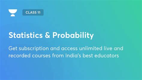 Statistics Probability CBSE Class 11 Unacademy