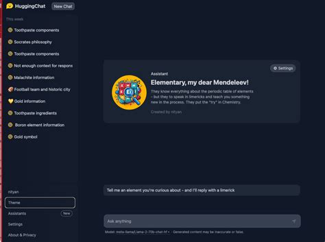 Deconstructing Hugging Face Chat Explore Open Source Chat Uiux For Generative Ai Dev Community
