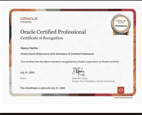 Oraclecertified Generativeai Cloudinfrastructure Ai… Haritha Nasina