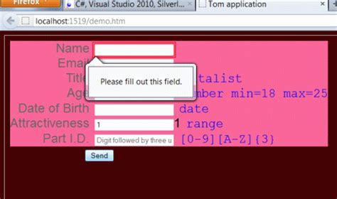 Validation In Html5 Using Regular Expressions