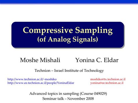 PPT Compressive Sampling Of Analog Signals PowerPoint Presentation ID 520380