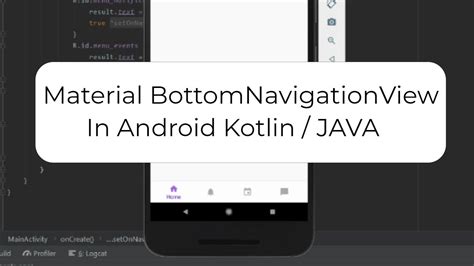 Material Bottom Navigation In Android Bottom Navigation View