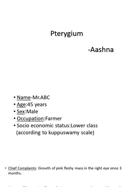 Case Presentation Pterygium Pdf Human Eye Vision