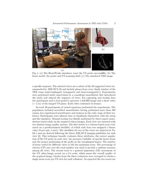 Automated Performance Assessment In Transoesophageal Echocardiography