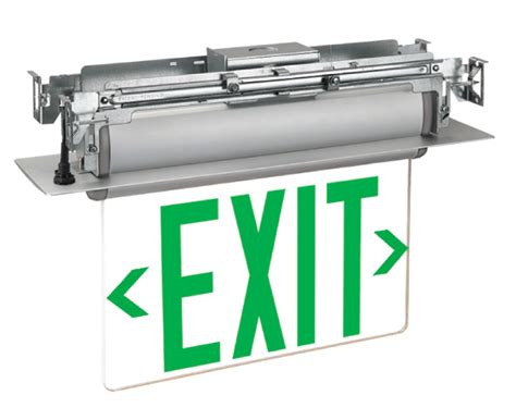 Edge Lit LED Exit Sign With Swivel Mount NiCad Battery Power Save 10 Online
