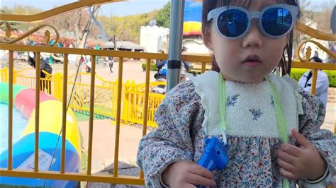 생후35개월 서울랜드 패들보트 선스틱 고구마말랭이 회전목마 미니바이킹 도레미악단 Youtube