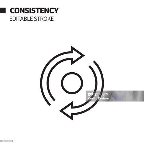 Consistency Line Icon Outline Vector Symbol Illustration High Res