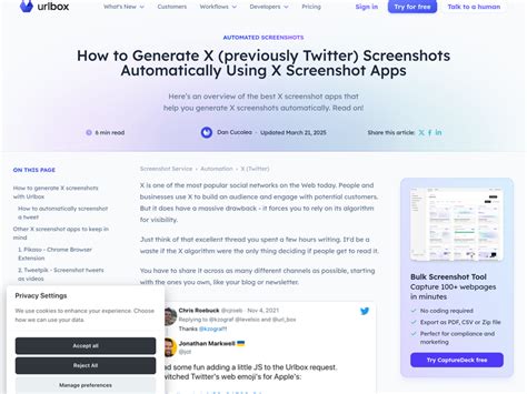 How To Generate Twitter Screenshots Automatically Using Twitter