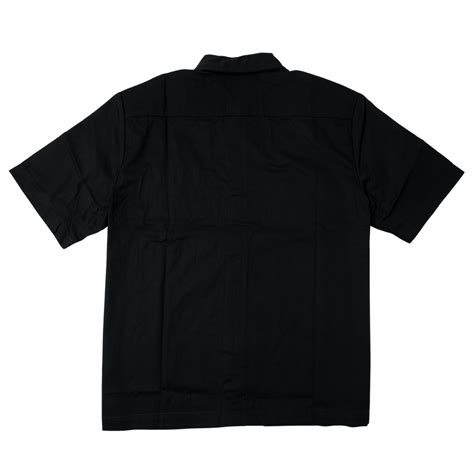 Dickies Men Front Zip Work Shirt Black