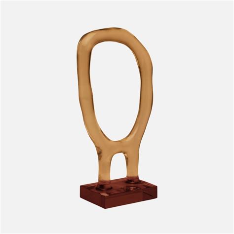 Cocoa Translucent Resin Circular Sculpture Mecox Gardens