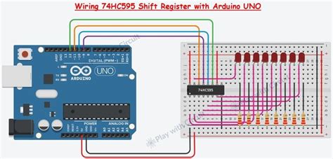 74hc595 Shift Register Interfacing With Arduino Uno Arduino Maker Pro