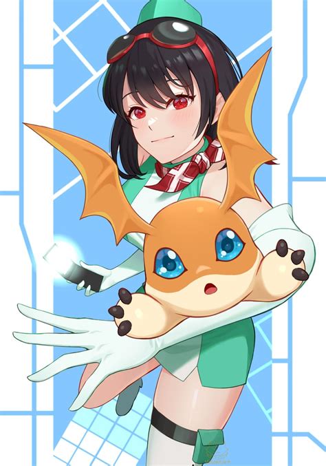 Patamon And Player Character Digimon And More Drawn By Velantart Danbooru