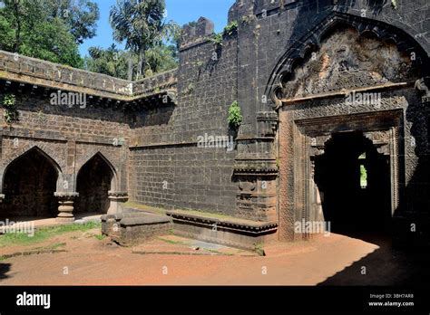Partial View Of The Teen Darwaja Panhala Fort Also Known As Panhalgad