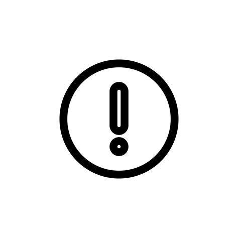 Minimal Line Warning Symbol For Critical Error And Risk Message
