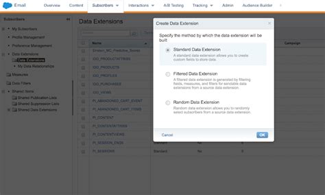 Using Lists Vs Data Extension In Marketing Cloud SFDC Lightning