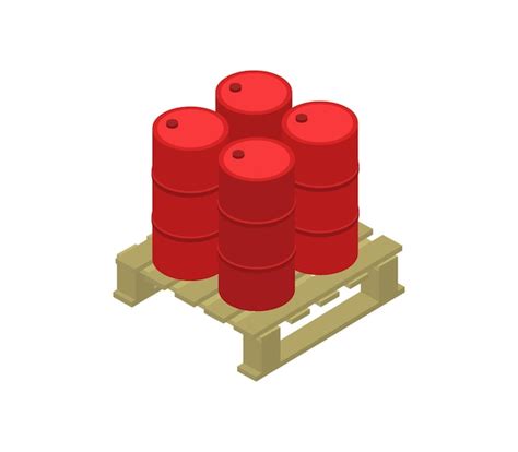 Premium Vector Isometric Oil Barrels