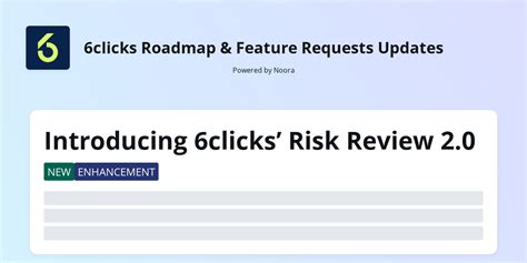 Introducing 6clicks Risk Review 20 6clicks Roadmap And Feature Requests