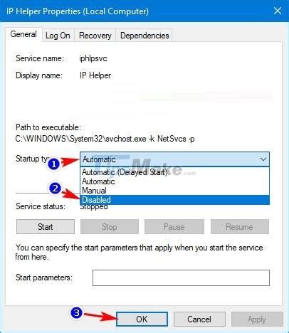 Steps Turn Off IP Helper Service And Rarely Used Services On