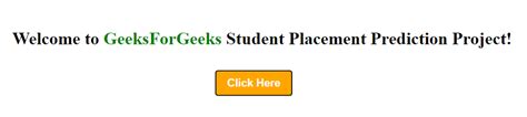 Django Machine Learning Placement Prediction Project Geeksforgeeks