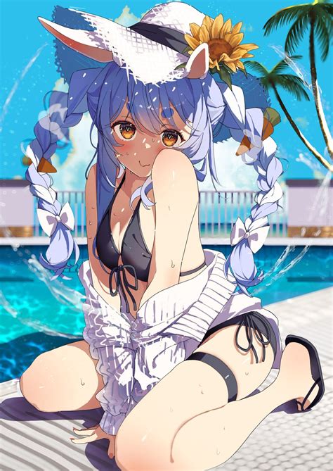 Usada Pekora Hololive Drawn By Haruhina Purple Danbooru