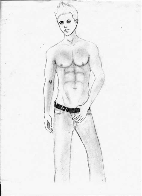 Sexy Man Drawing Sketch Drawing Skill