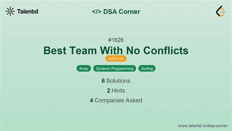 Best Team With No Conflicts Dsa Problem Talentd