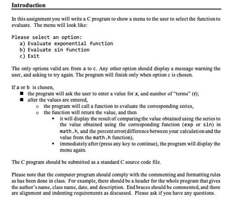 Solved In This Assignment You Will Write A C Program To Show
