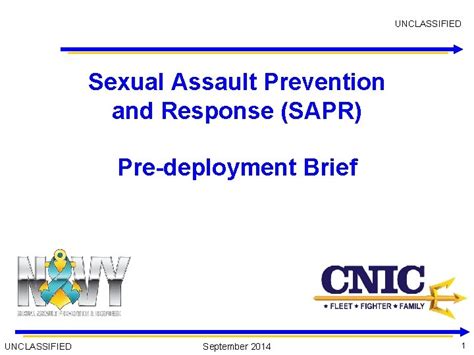 UNCLASSIFIED Sexual Assault Prevention And Response SAPR Predeployment