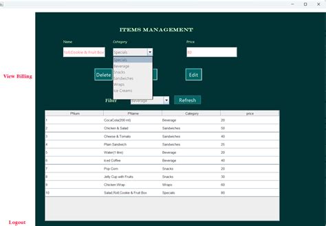github ravinder270 cafeteria management system