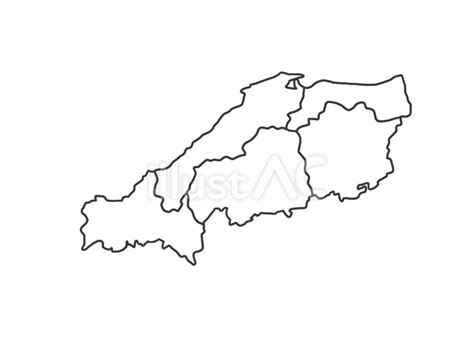 Free Vectors Chugoku Region Blank Map