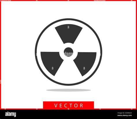 Radiation Icon Vector Warning Radioactive Sign Danger Symbol Stock