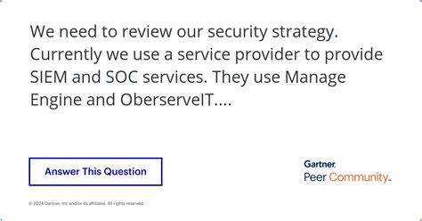 We Need To Review Our Security Strategy Currently We Use A Service Provider To Provide Siem And