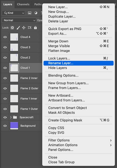 Make The Rename Option Available In The Layer Op Adobe Community 14367959