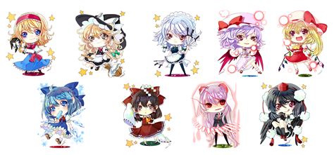 Touhou Characters Chibi