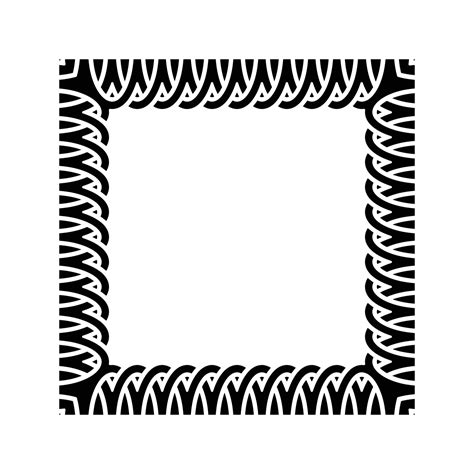 Ornamental Geometric Square Border Pattern Design With Symmetrical Ornamental Geometric Square Border Pattern Design With Symmetrical