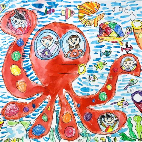 내가만든해양잠수함 권율 내가 사랑하는 바다 어린이 그림 그리기 대회 휴먼인러브