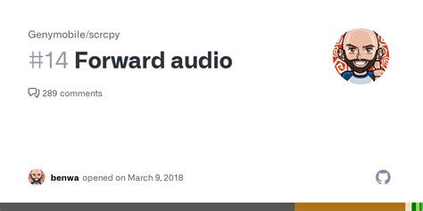 Forward Audio · Issue 14 · Genymobilescrcpy · Github