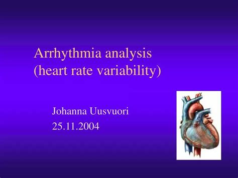 Ppt Arrhythmia Analysis Heart Rate Variability Powerpoint