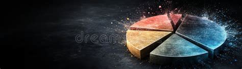 A Vibrant Pie Chart With Colorful Segments Bursting With Energy Representing Data Visualization