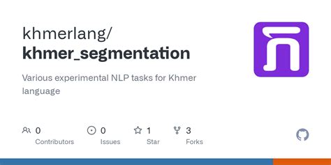 Github Khmerlangkhmersegmentation Various Experimental Nlp Tasks