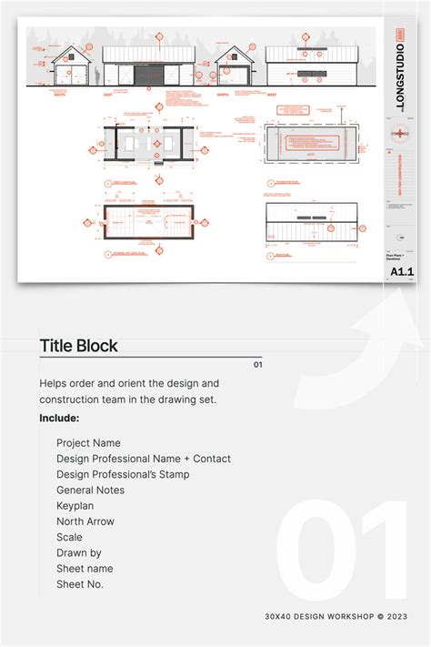 Key Elements Of Architectural Drawings Title Block Architecture Blueprints Architecture