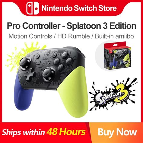 Nintendo Switch Pro Controller Splatoon 3 Edition Build In Nfc Wireless Hd Vibration Function