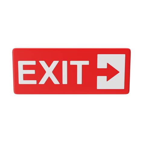 3d Red Exit Sign Turbosquid 2113733