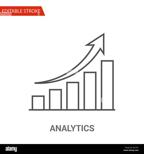 Analytics Icon Thin Line Vector Illustration Adjust Stroke Weight Expand To Any Size Easy