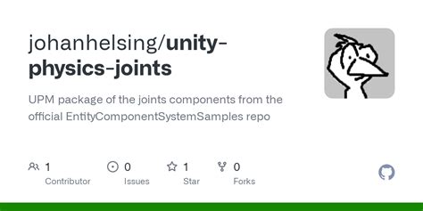Github Johanhelsingunity Physics Joints Upm Package Of The Joints Components From The