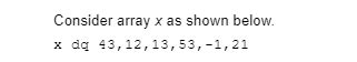 Solved Consider Array X As Shown Below X Dq Chegg