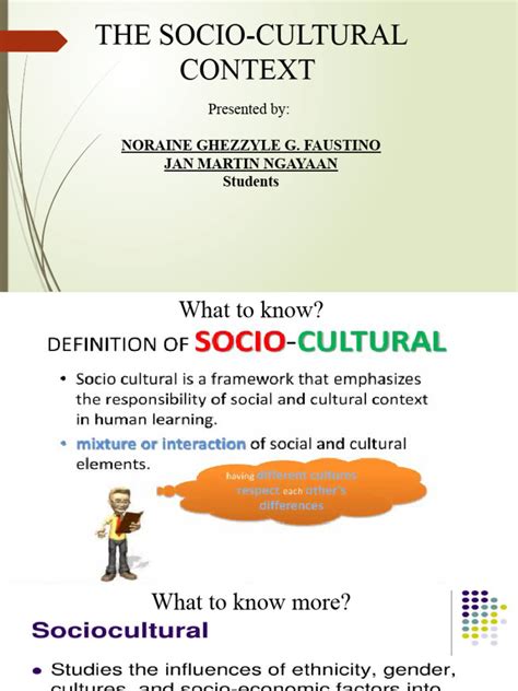 Socio Cultural Context Pdf